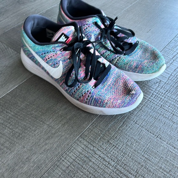 Nike | Shoes | Nike Lunarepic Flyknit Rainbow Colorful Knit Sneakers ...